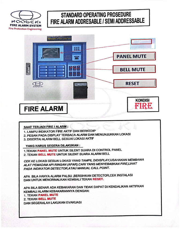 (Training) Sop Fire Alarm Baru | PDF