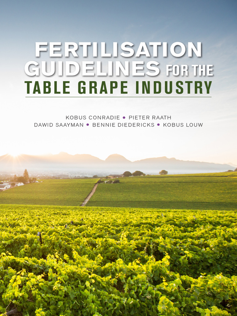 Fertilisation Guidelines For The Table Grape Industry | PDF | Soil ...