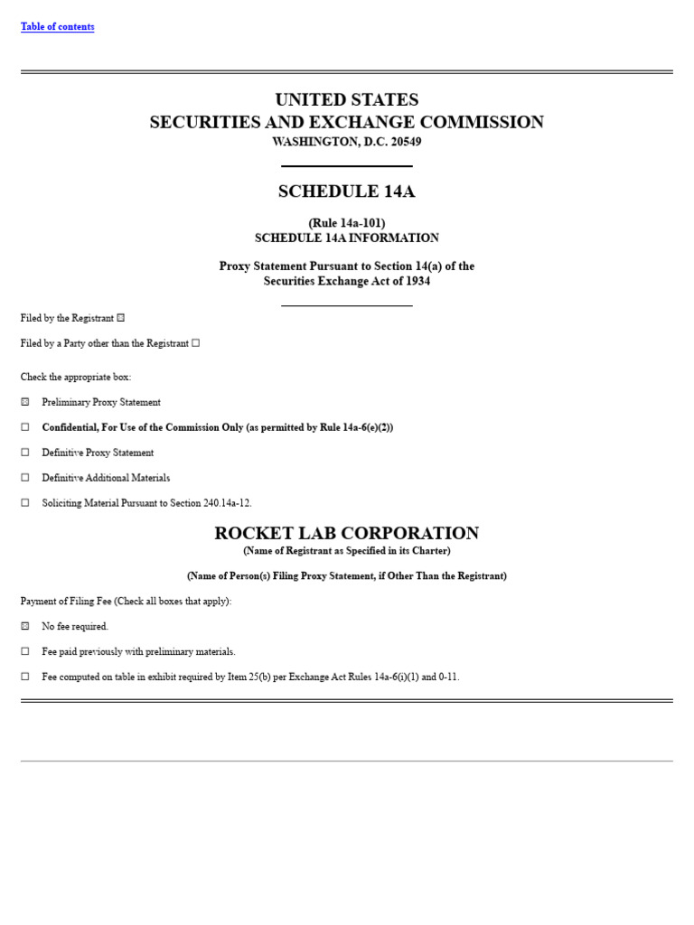 United States Securities and Exchange Commission: WASHINGTON, D.C ...