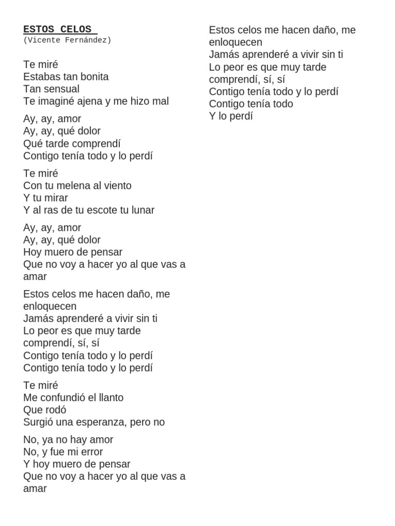 1° C Estos Celos | PDF