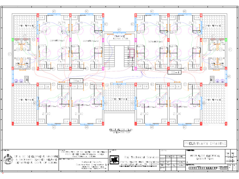First Floor Electrical Layout Plan-Rds College-Udala-1.0 | PDF