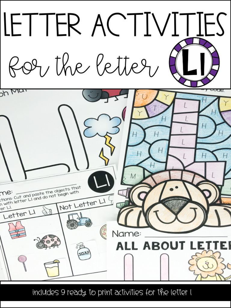 Letter L Activities for Kids | PDF | Image Processing | Vision