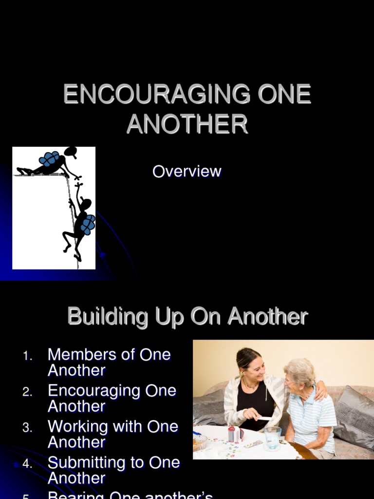 Building Up One Another - Lesson 2 - Encouraging One Another | PDF ...