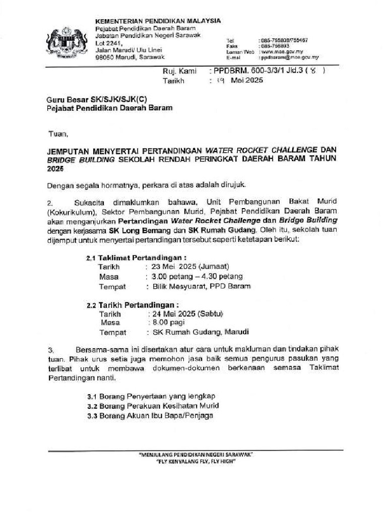 Jemputan Menyertai Pertandingan Water Rocket Challenge Dan Bridge Compressed Compressed | PDF