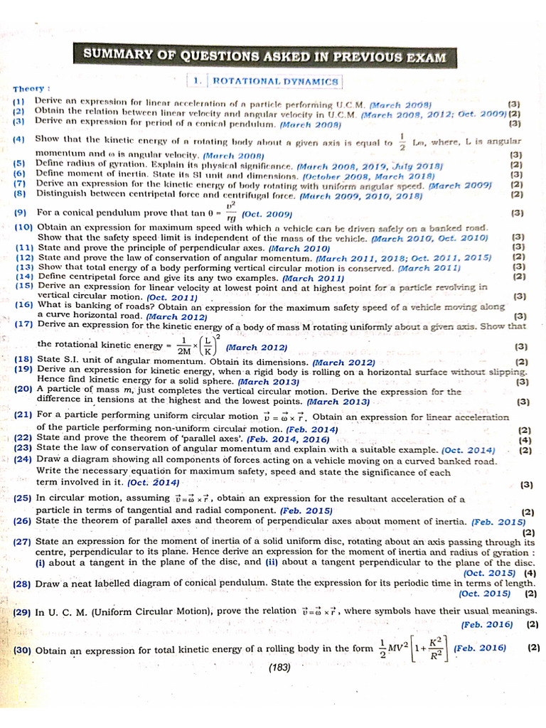 Physics Previous Year Question Bank | PDF