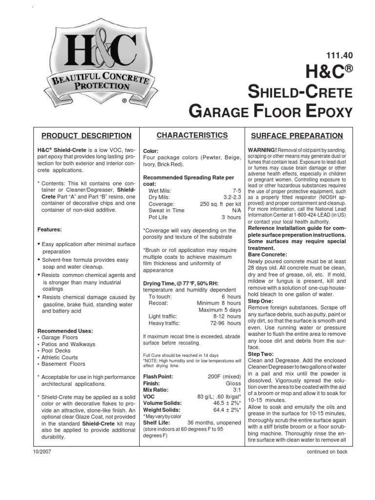 Shield Crete | PDF | Paint | Epoxy