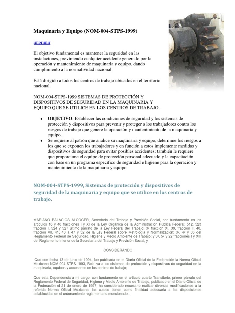 Nom 004 STPS 1999 | PDF | México | Regulación