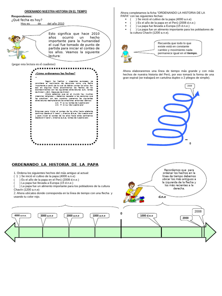 Sesion Ordenando La Historia en El Tiempo | PDF