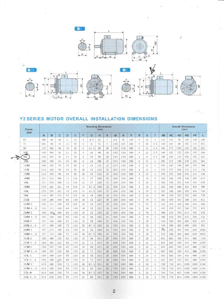 Data Sheet Motor 1HP (0,55kw) - 750 Rpm. Vertical B5 | PDF