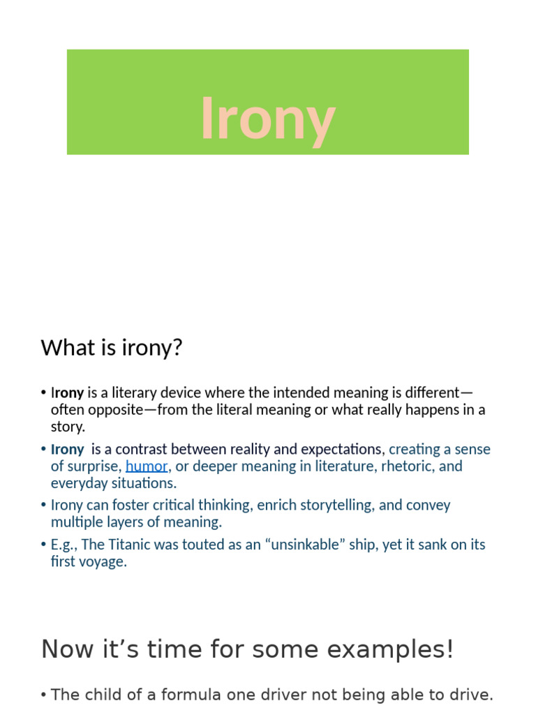 Understanding Situational Irony | PDF