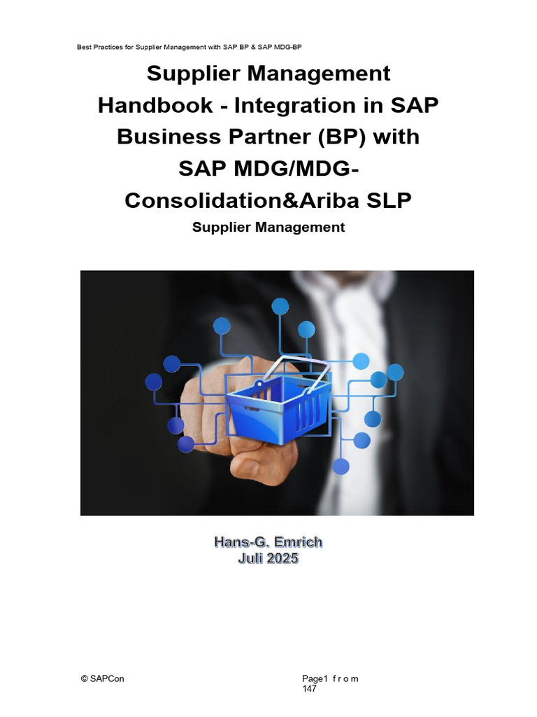 SAP BP and Supplier Management | PDF | Data Model | Information Technology Management