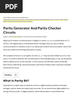 3 Bit Even Parity Generator | PDF | Arithmetic | Mathematical Logic