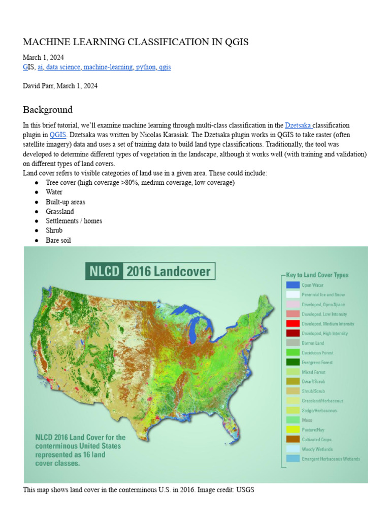 Dzetsaka Machine Learning in QGIS | PDF | Statistical Classification ...
