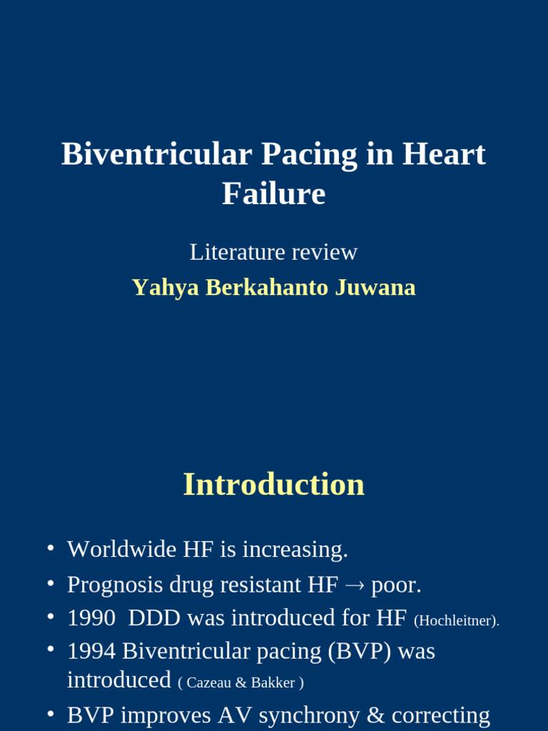 Biventricular Pacing for Heart Failure | PDF | Diastole | Heart Failure