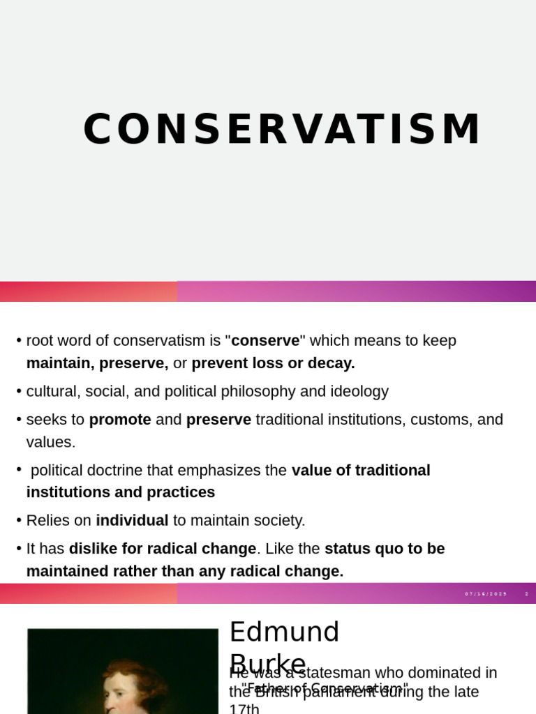 Key Concepts of Conservatism | PDF | Conservatism | Traditions