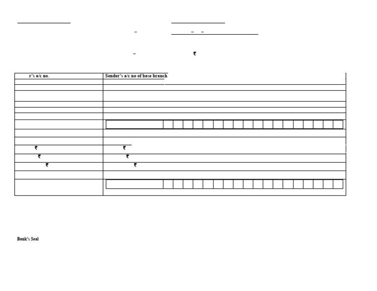 Bank of Baroda RTGS Form Download | PDF