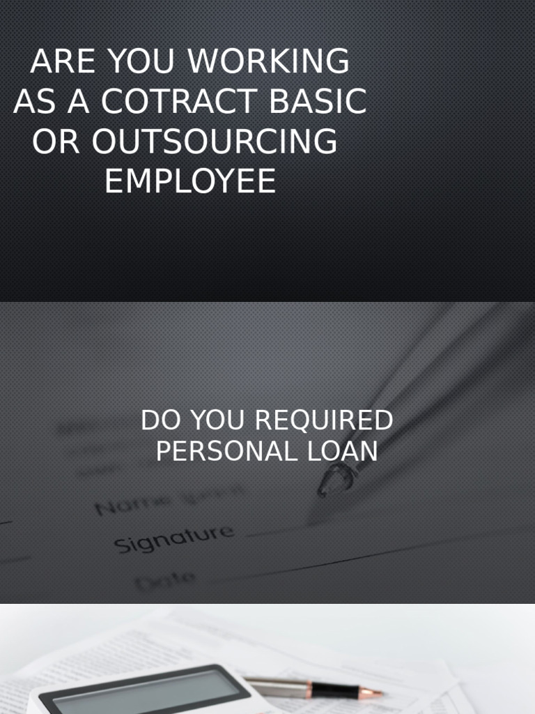 Are You Working As A Cotract Basic or Outsourcing Employee | PDF