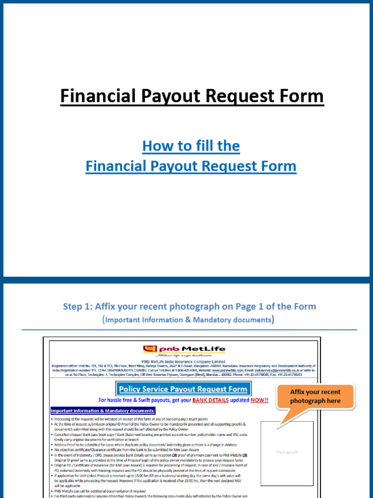 Financial Payout Request Guide | PDF | Financial Services