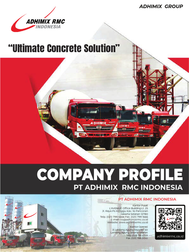 Company Profile PT Adhimix RMC Indonesia (Versi Indonesia) 2022 | PDF