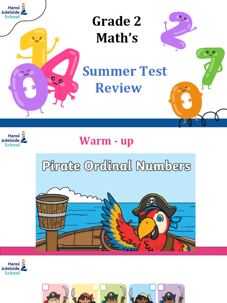 Maths Summer Review Gr2 | PDF