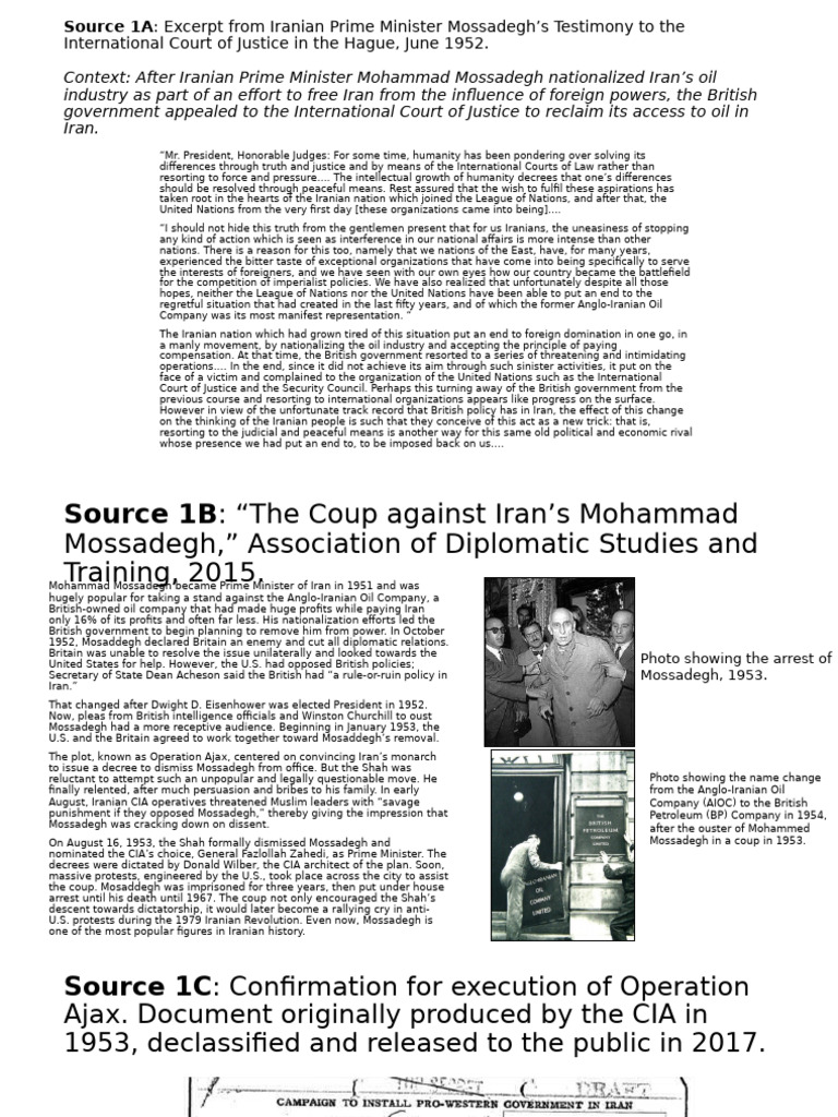 Causes of The Iranian Revolution Activity | PDF | Mohammad Reza Pahlavi ...