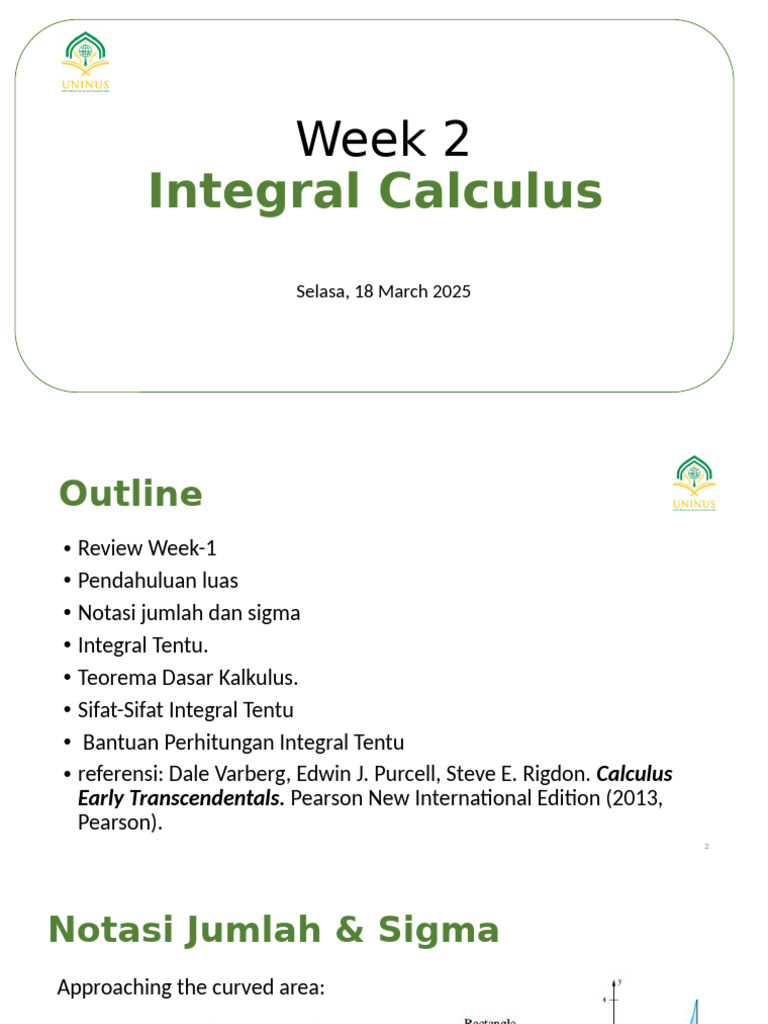 Pengantar Integral Tentu dan Teorema Kalkulus | PDF