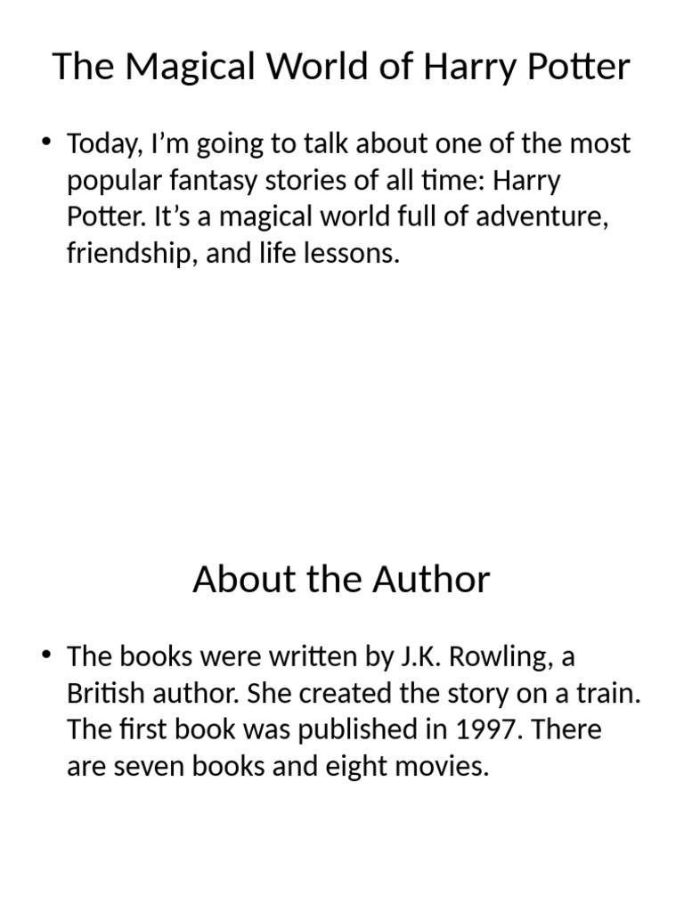 Harry Potter: A Magical Overview | PDF
