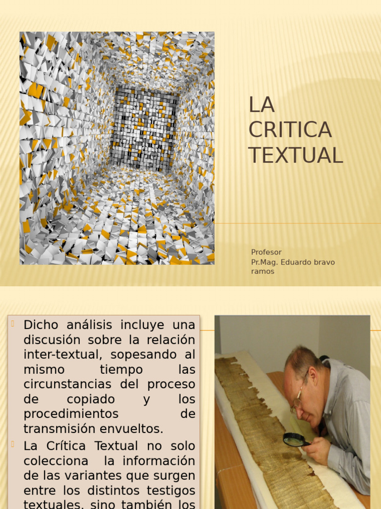 La Critica Textual2 | PDF
