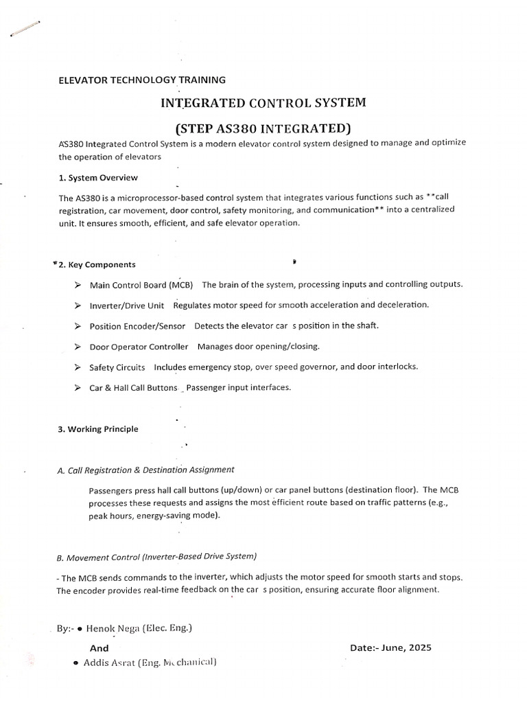 Elevator Document | PDF