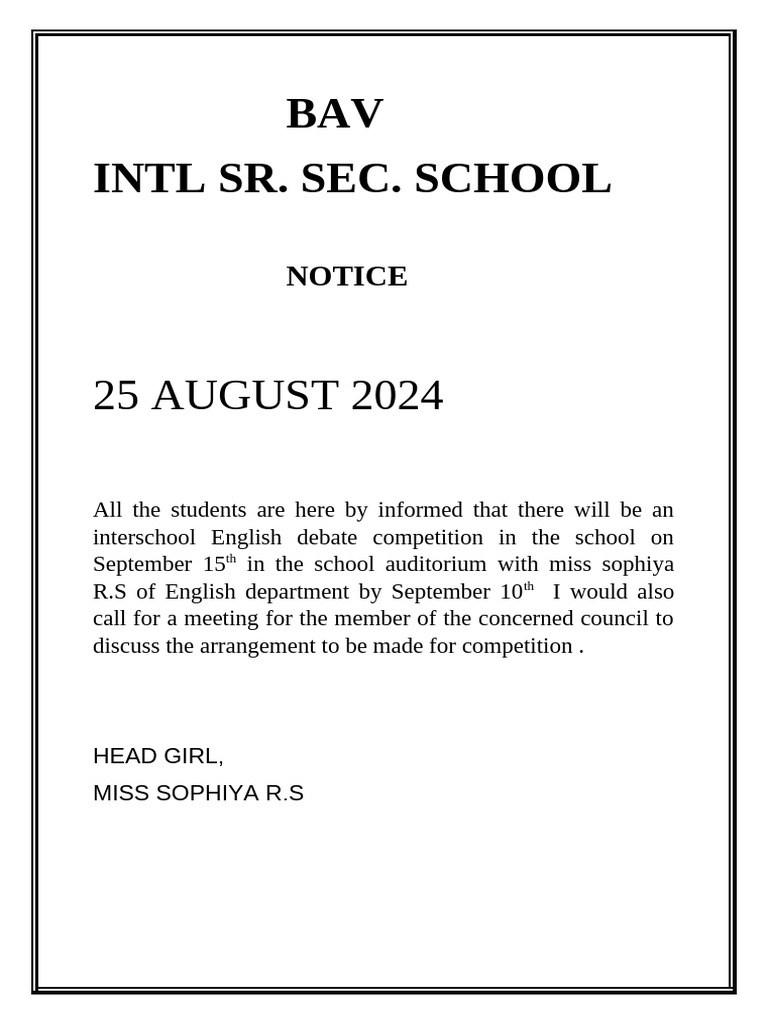 Notice Making by Yasha and Swetha. | PDF