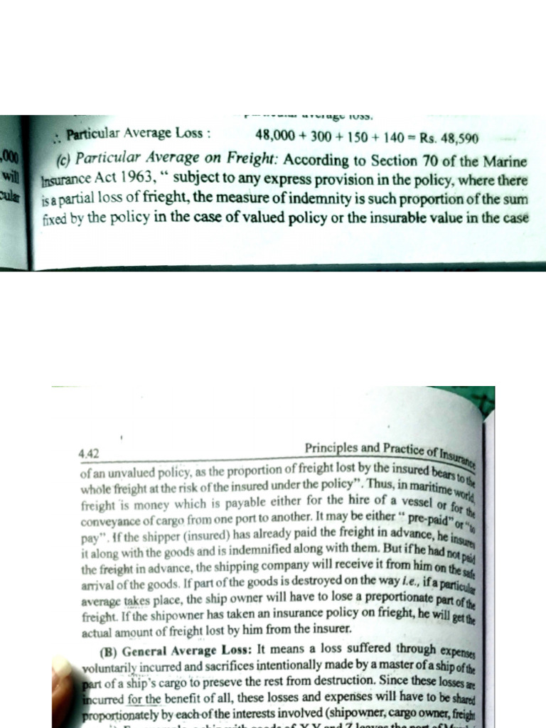 Types of Marine Loss | PDF