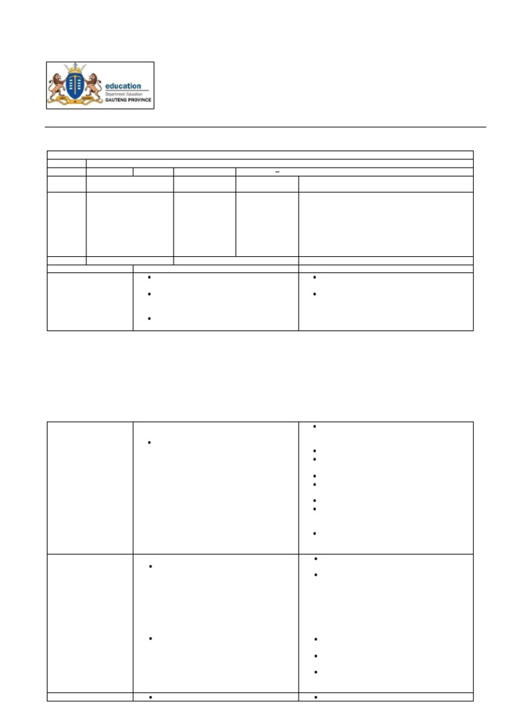 Sesotho Home Language Lesson Plans Grade 5 | PDF