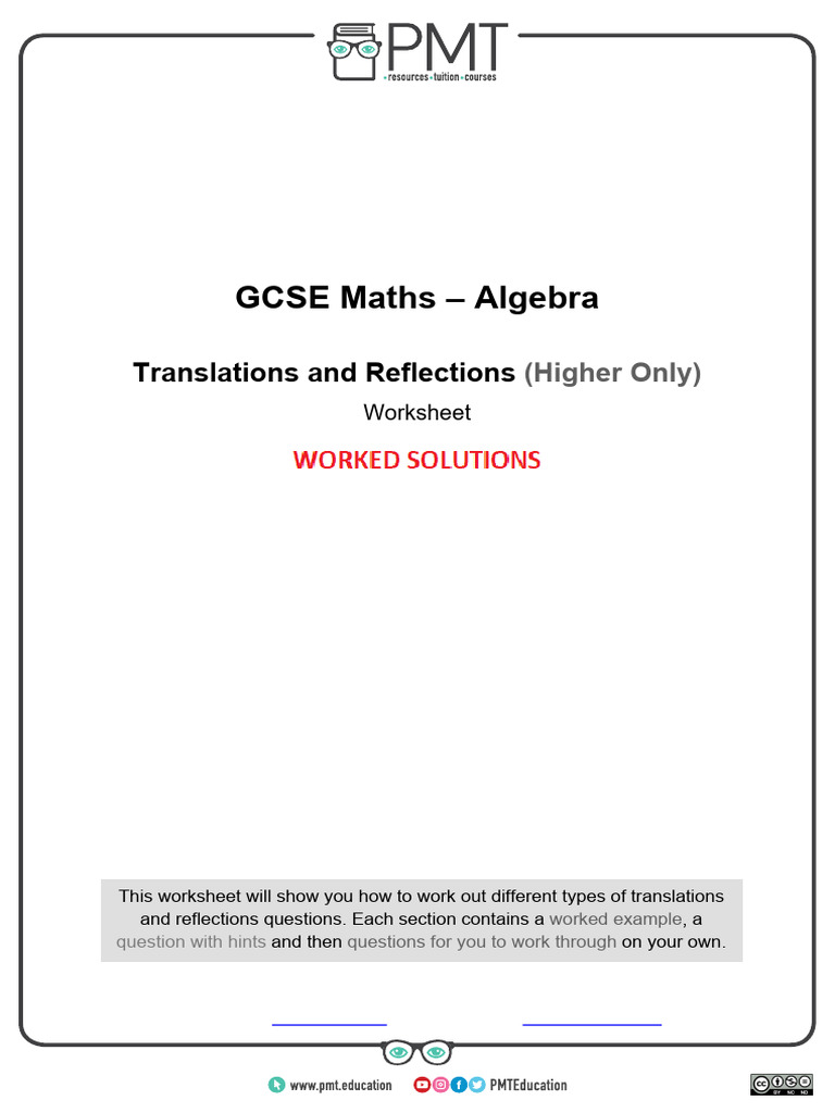 F. Translations and Reflections | PDF | Function (Mathematics) | Differential Geometry