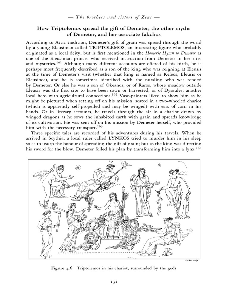 Demeter's Myths and Triptolemos' Journey | PDF | Ancient Greek Religion