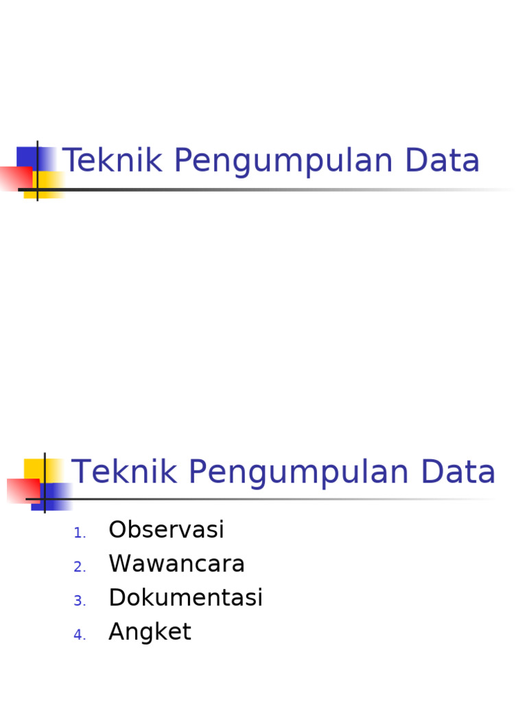 Teknik Pengumpulan Data | PDF