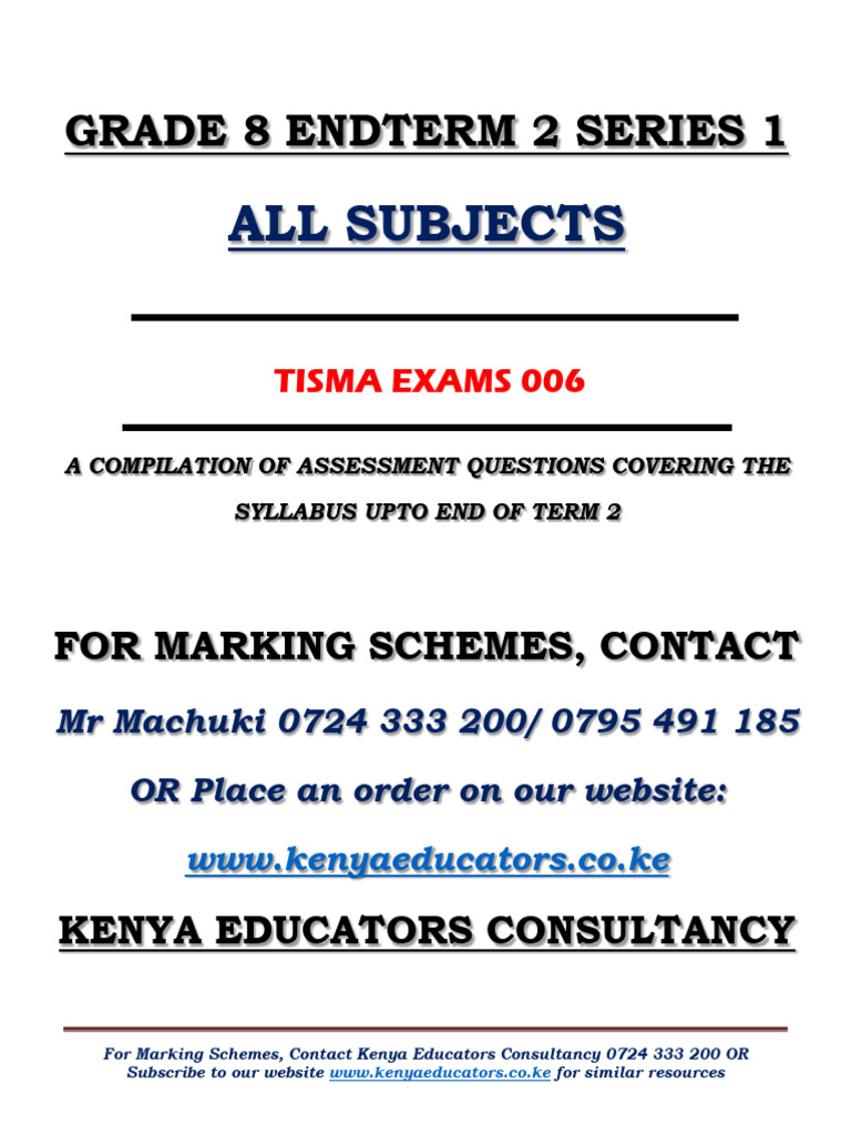 Grade 8 TISMA Exams June 2025 | PDF | Soil | Covenant (Biblical)
