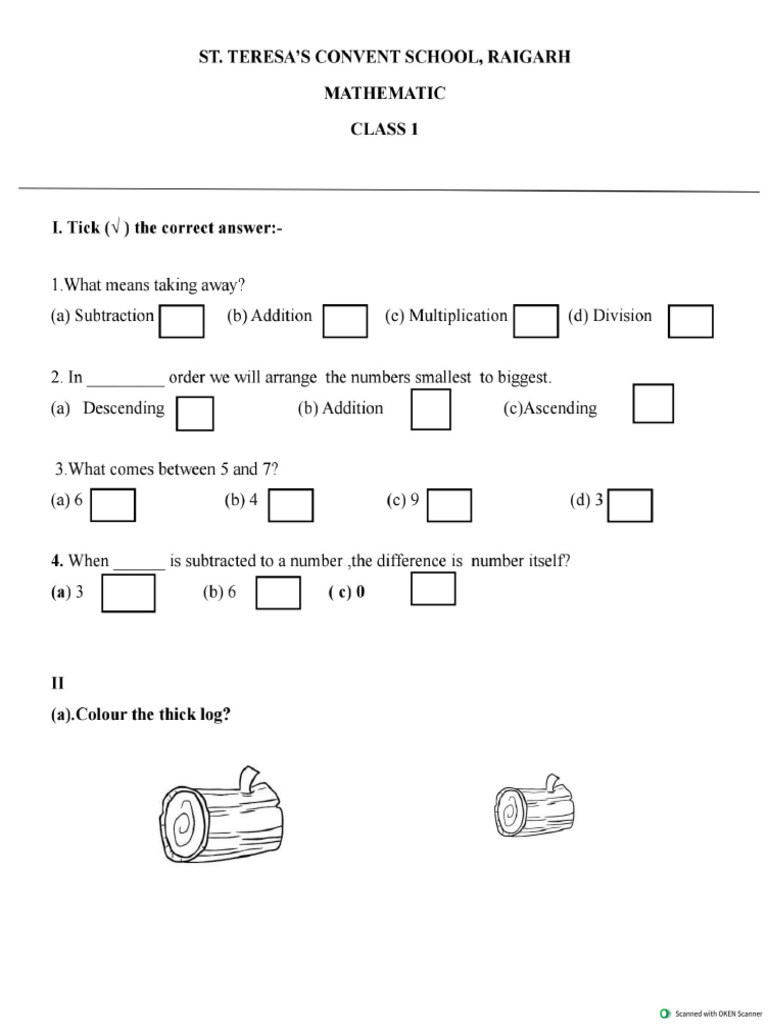 Maths PT1 Worksheet | PDF