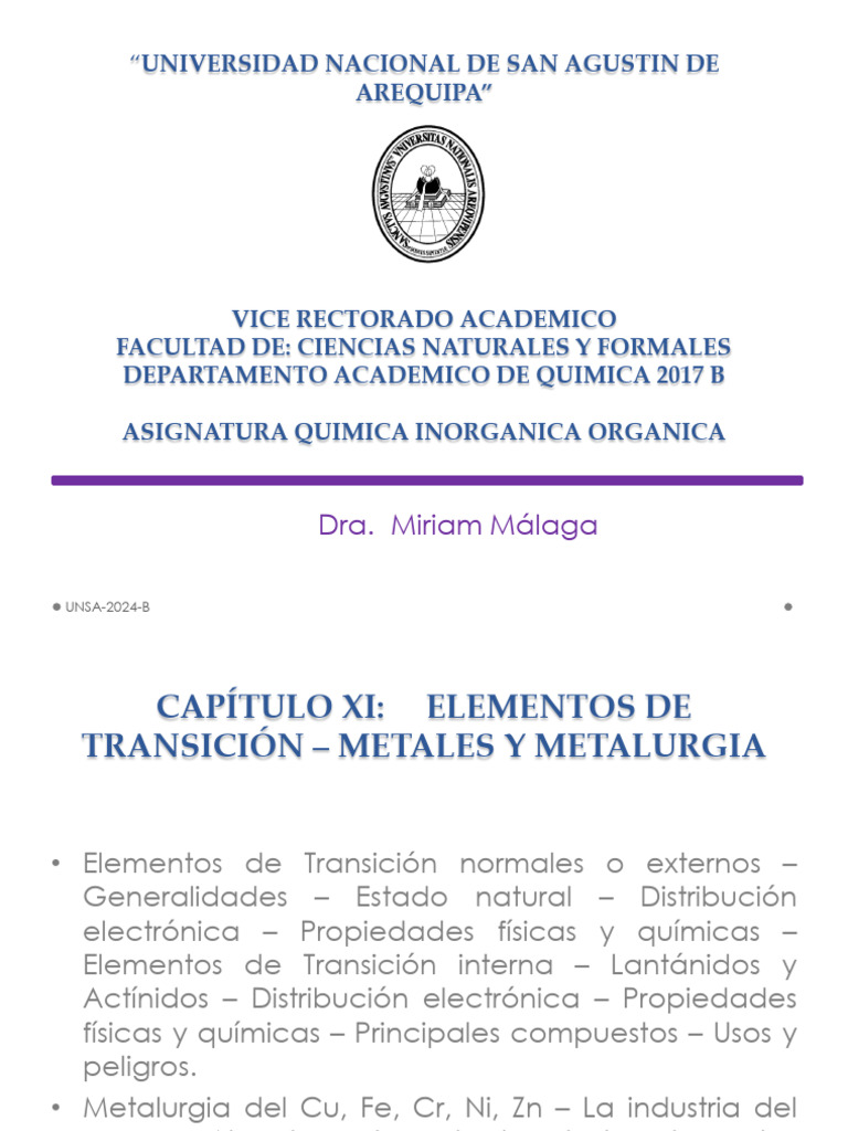 Elementos de Transición - Metales y Metalurgia | PDF | Actínido | Hierro