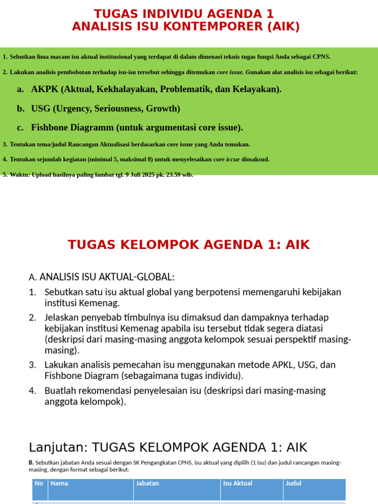 Tugas Individu Agenda 1 Analisis Isu Kontemporer (Aik) | PDF