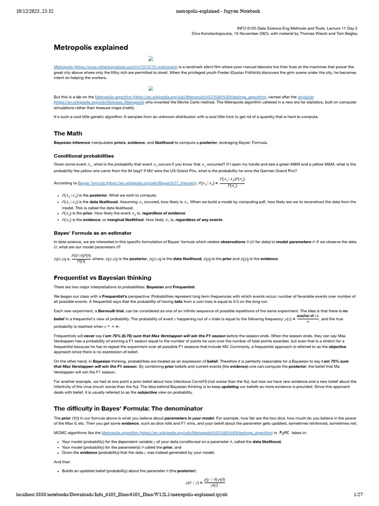 Metropolis-Explained - Jupyter Notebook | PDF | Normal Distribution ...