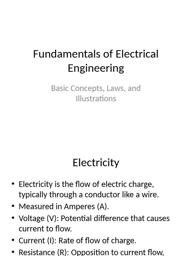 Fundamentals of Electricity Explained | PDF