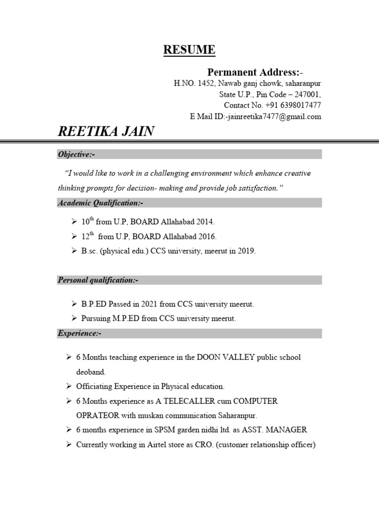 Jain Resume | PDF