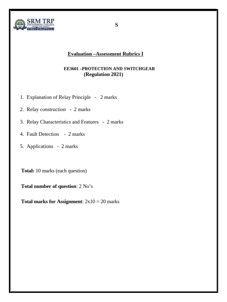 Assignment Rubrics -I DUMMY | PDF