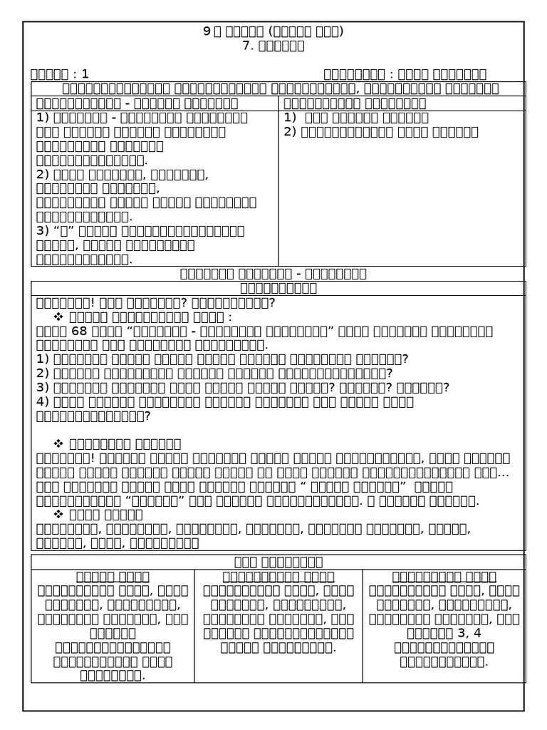 9th Chelimi Lesson Plan | PDF