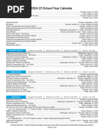 TCAPS School Calendar 2024-2025 | PDF