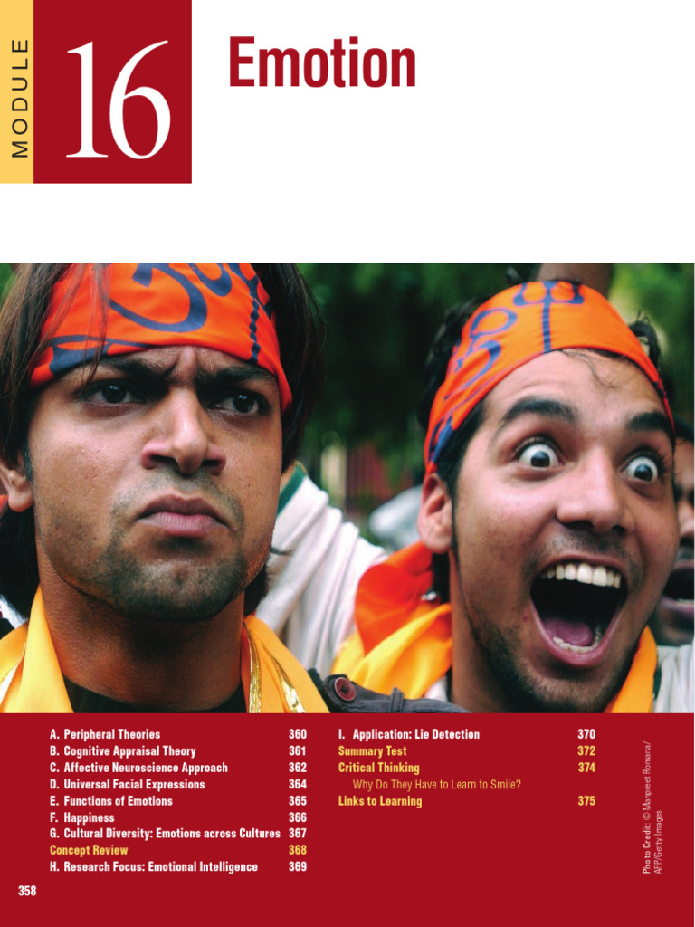 Module 16 Emotion | PDF | Emotions | Amygdala