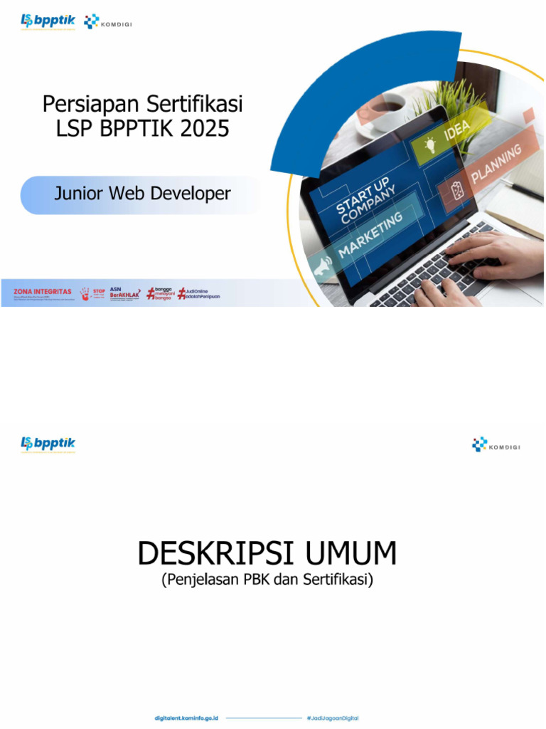Persiapan Sertifikasi LSP BPPTIK - JWD | PDF