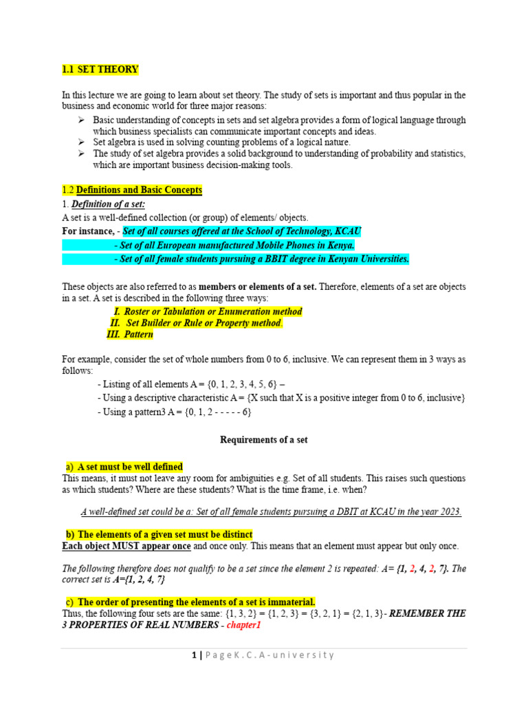 Chapt2 - Introduction To Set Theory | PDF | Set (Mathematics ...