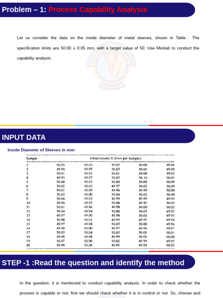 TUTORIAL 7 Capability Analysis | PDF