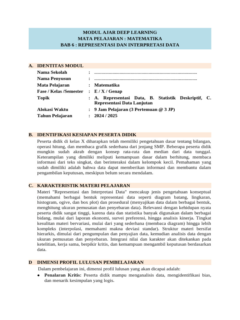 Perbedaan Representasi dan Interpretasi Data | PDF